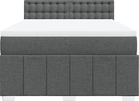 Box spring postel s matrací tmavě šedá 140x200 cm textil 3289406
