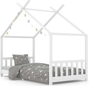 Rám dětské postele bílý masivní borové dřevo 90 x 200 cm 283369
