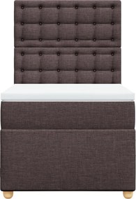 Box spring postel s matrací tmavě hnědá 100 x 200 cm textil 3293508
