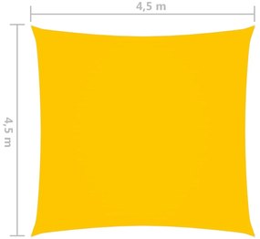 vidaXL Marketos Stínící plachta oxfordská látka čtvercová 4,5 x 4,5 m žlutá
