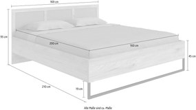 Manželská postel OSMAN 160 x 200 cm