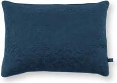 Pip Studio dekorační sametový polštář Quilty Days 50x35cm, modrý (Jednobarevný sametový polštářek s výplní)