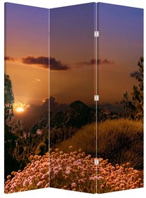 Paraván - Příroda se západem slunce (126x170 cm)