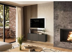 Antracitový TV stolek 138x45 cm Piana – Germania