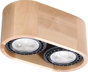 Sollux Lighting Stropní svítidlo BASIC 2 přírodní dřevo