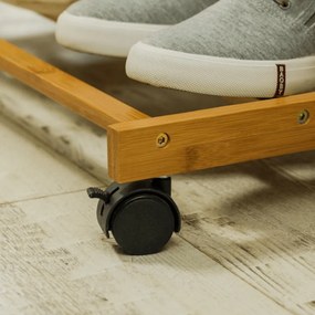 Kondela Pojízdný věšák, bambus, šířka 100cm, VIKIR TYP 3