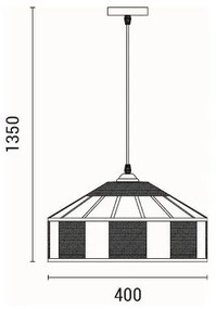 Lustr na lanku HELIOS 1xE27/15W/230V béžová