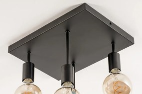 Stropní černé svítidlo do obýváku Flexform Quadro Bulb Accapulco