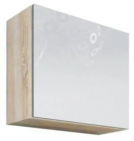 Čtvercová skříňka Zigo, Barva: bílá / bílá lesk