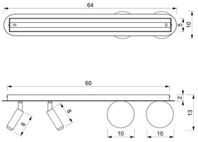 Bodové svítidlo SIRIO 4xG9/25W/230V černá