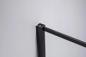 BPS-koupelny Čtvercový sprchový kout HYD-SK13B 90x90 černá/transparent - bez vaničky