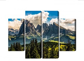 Vícedílný obraz Pohled Na Italské Dolomity 3D Nedostatek Nedostatek Plátno Canvas 120x90