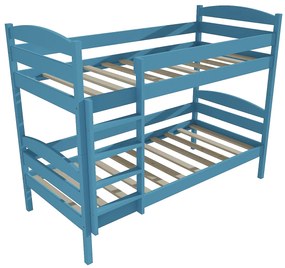 Vomaks Patrová postel PP 004 Rozměr: 90 x 180 cm, Barva: barva modrá, Prostor mezi lůžky: 80 cm