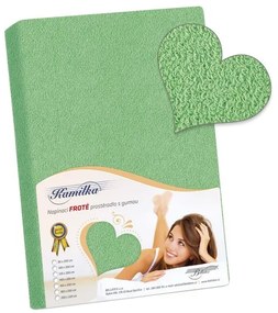 Bellatex Prostěradlo froté zelená rozměr 200x200 cm