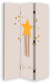 Ozdobný paraván Hvězdy do dětského pokoje - 110x170 cm, třídílný, klasický paraván