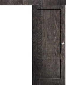 posuvné interiérové dveře na stěnu vasco doors LISBONA plné, model 1 Průchozí rozměr: 70 x 197 cm, Orientace dveří: Levé dveře, Dekor: Dub skandinávský