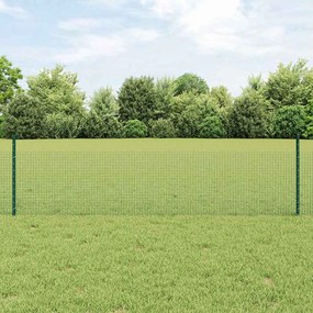 Svařovaná drátěná plotovina s tyčkami 100 x 0,5 m Zelená 3336534