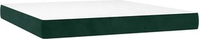 Box spring postel s matrací a LED tmavě zelená 160x200 cm samet 3139574