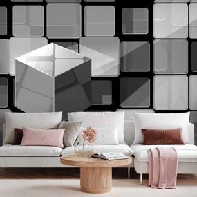Fototapeta Rubikova kostka v šedé barvě