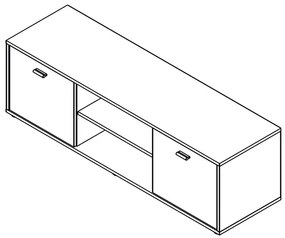 TV stolek Star, dub sonoma/bílý