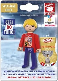 EFKO Igráček Fanoušek MS v hokeji 2024 červený dres / Výška 7,5 cm / o