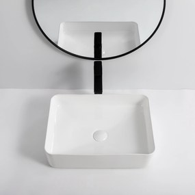 Erga Madalyn, umyvadlo na desku 500x370x135 mm, bílá lesklá, ERG-V03-9674-WH