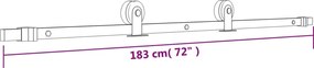 vidaXL Posuvné dveře s kováním 70 x 210 cm masivní borové dřevo [3203050]