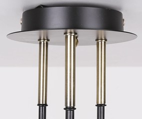 Candellux Černo-zlaté stropní svítidlo Unica pro žárovku 3x E27