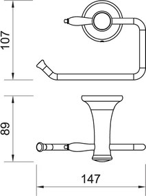 Ferro - Závěs toaletního papíru ANTICA, bronz, AAI33BR