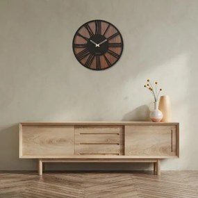 Dřevěné nástěnné hodiny z HDF - Černé, bílé nebo ořech | SENTOP HDFK029-orech wenge