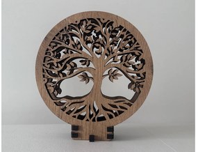 Li-Go "Strom života" lampa s dvojstěným prořezem 30x31 cm provedení povrchu: dub světlý
