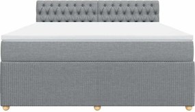 Box spring postel s matrací světle šedá 180 x 200 cm textil 3287542