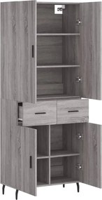Skříň highboard šedá sonoma 69,5 x 34 x 180 cm kompozitní dřevo 3198167