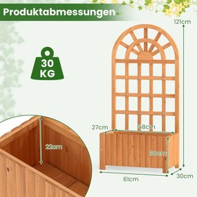 Costway Květinový truhlík s mřížovinami a drenážní truhlík