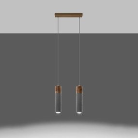 Sollux Lighting Závěsné svítidlo ZANE 2 šedé