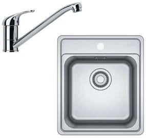Franke - Kuchyňský set N88, nerezový dřez BCX 610-42 a baterie FB 250.031, chrom 101.0700.671