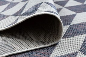 Dywany Łuszczów, Kusový koberec Sion Sisal Triangles 22373 ecru/blue-pink – na ven i na doma, 120x170, vícebarevná, chodba / předsíň