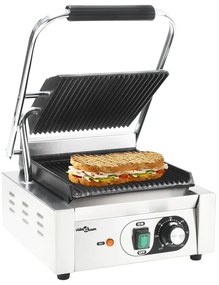 vidaXL Marketos Rýhovaný gril na panini nerezová ocel 1800 W 31 x 30,5 x 20 cm