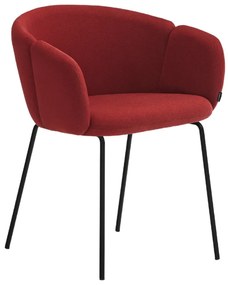 Červená čalouněná jídelní židle Teulat Add II.