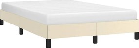 Rám postele bez matrace krémový 120x190 cm umělá kůže 3269621