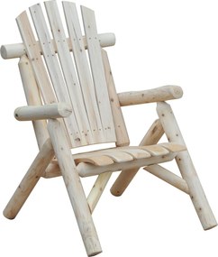 Outsunny Adirondack zahradní židle zahradní křeslo dřevěná židle s vysokým opěradlem a područkami jedlové dřevo přírodní 83 x 68 x 101 cm | Aosom