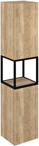 Sapho, SKARA skříňka 35x171x32cm, 2x dvířka, levá/pravá, černá mat/dub Alabama, CG010-2222