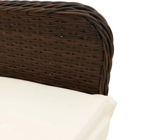 9dílný zahradní bistro set s poduškami hnědý polyratan 3277192