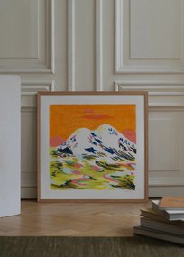 The Poster Club Plakát Orange Mountain by Nina Dissing