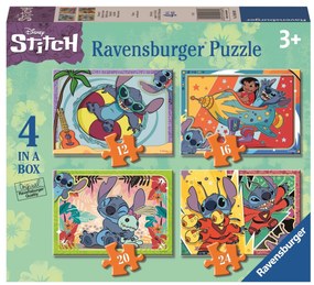 Puzzle ravensburger 120010692 disney: stitch 4 v 1