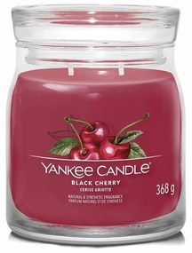 Yankee Candle vonná svíčka Signature ve skle střední Black Cherry, 368 g