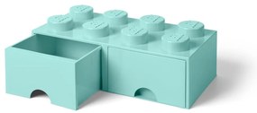 Mentolově zelený úložný box se dvěma šuplíky LEGO®