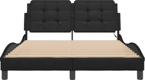 Rám postele s LED bez matrace Zadar černý 120 x 200 cm 3214096