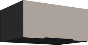 ARIA cb | horní skříňka 80 NAGU-36 1F výklopná | 80 cm | HLUBOKÁ | ANTI FINGERPRINT povrch | černá/béžová