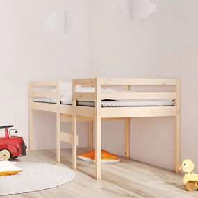 Patrová postel 90 x 200 cm masivní borové dřevo